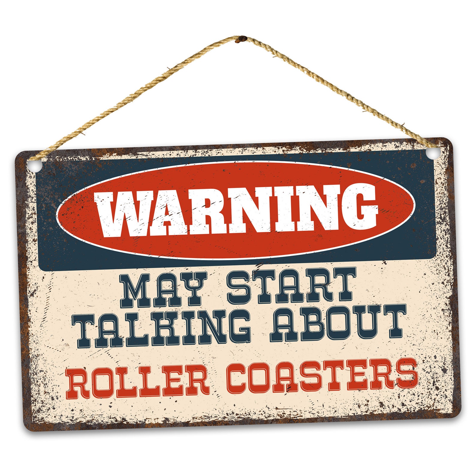 Funny Warning Roller Coasters Metal Sign May Start Talking - Etsy