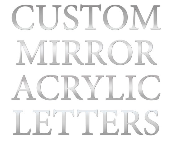 Home Décor Signs Home & Living Mirrored Letters and Numbers Silver ...