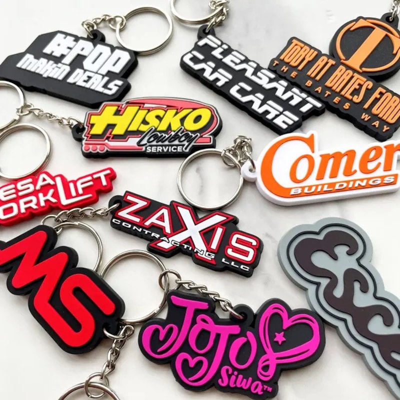 Personalized Rubber Keychains - Etsy