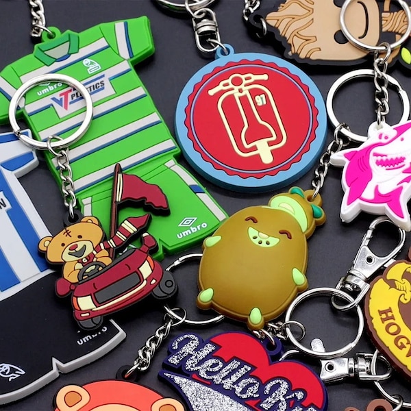 Custom Silicone Keychains - Etsy