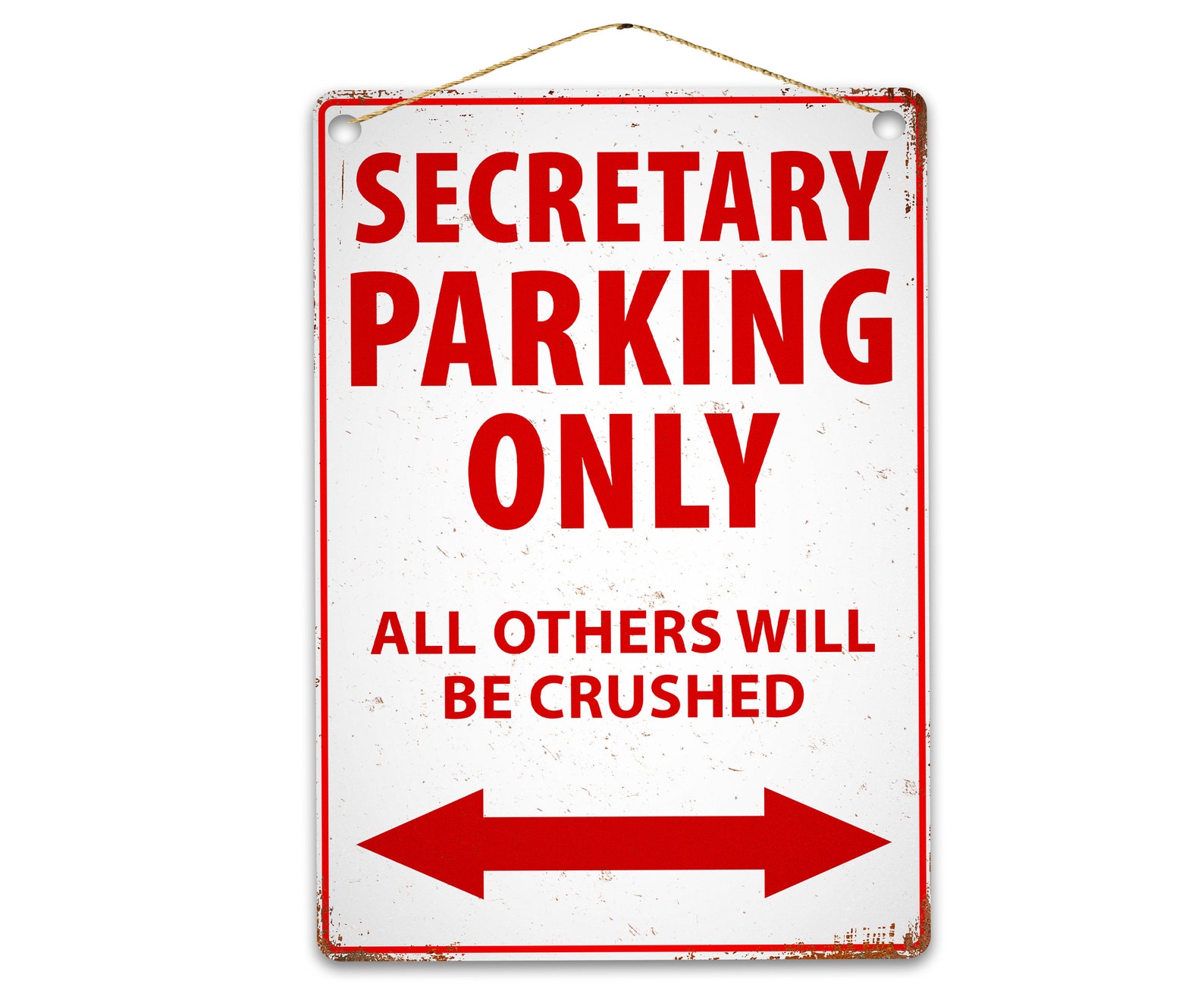 Funny Secretary Parking Only Metal Sign Rustic Retro - Etsy