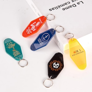 Personalized Hotel Keychains 100pcs - Custom Motel Keychains - UV ...