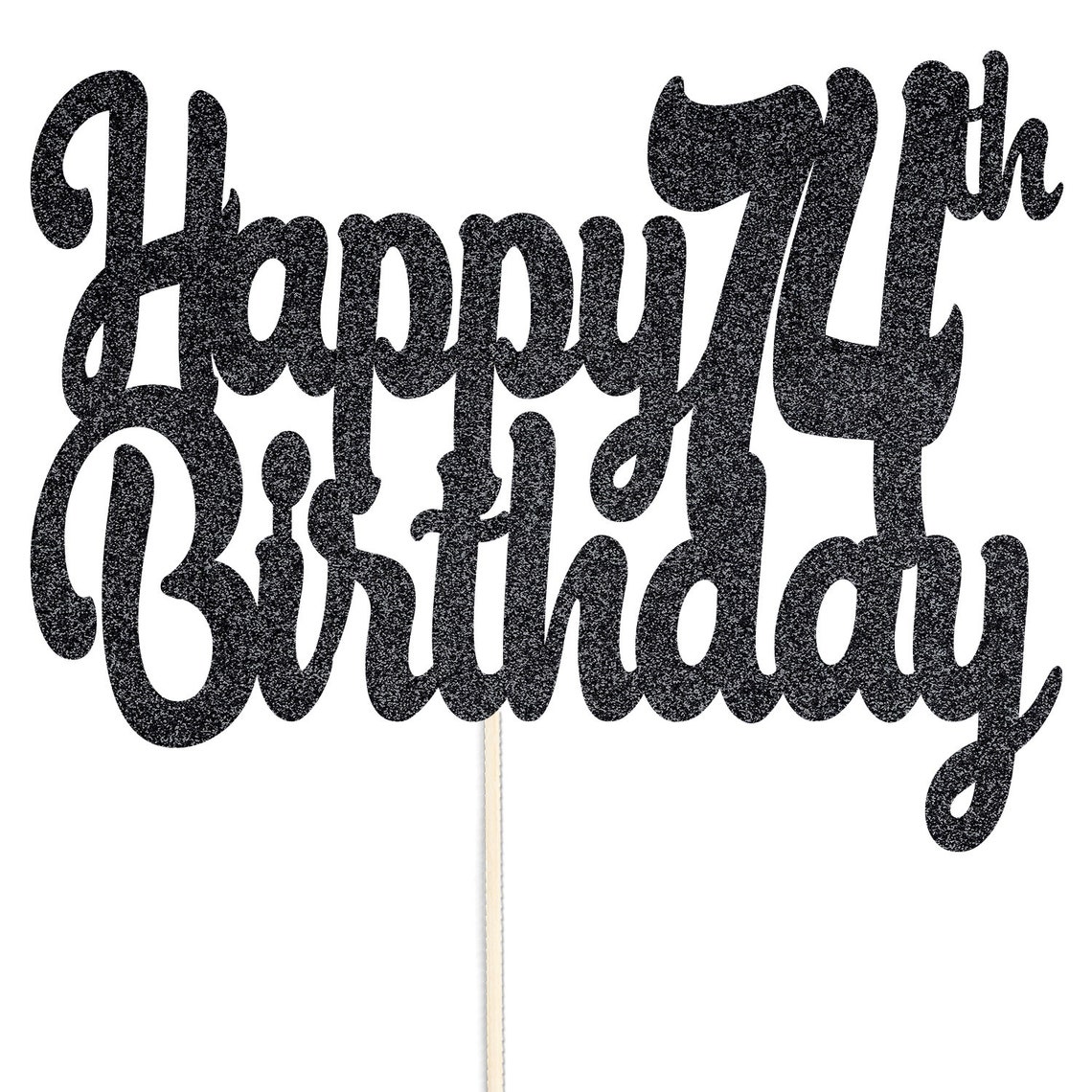 Happy 74th Birthday Glitter Cake Topper Party Celebration | Etsy
