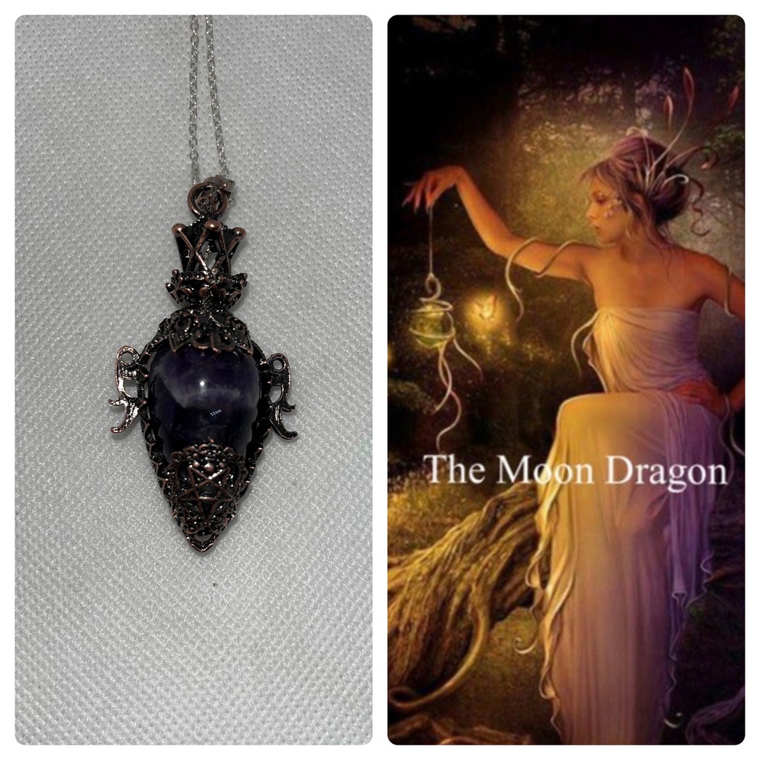 Magically Enchanted Moon Dragon Pendulm - Etsy Singapore