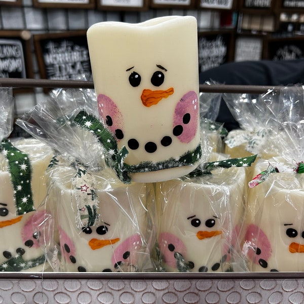 Snowman Candle - Etsy