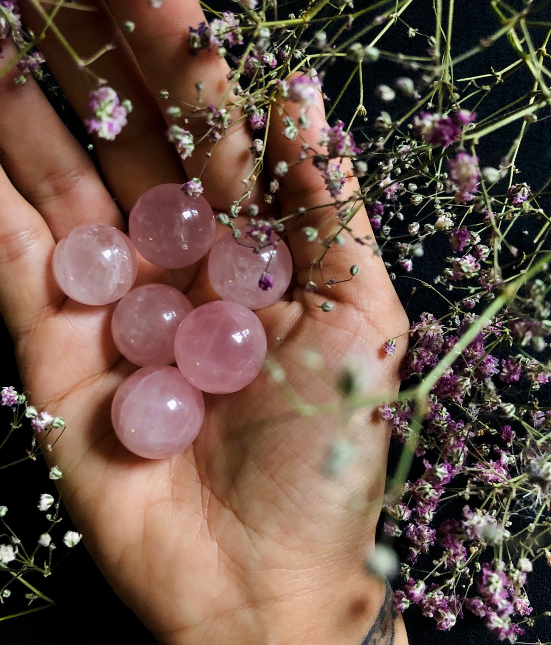 Mini Rose Quartz Sphere - Etsy