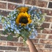 Light Blue & Sunflower Bouquet - Etsy