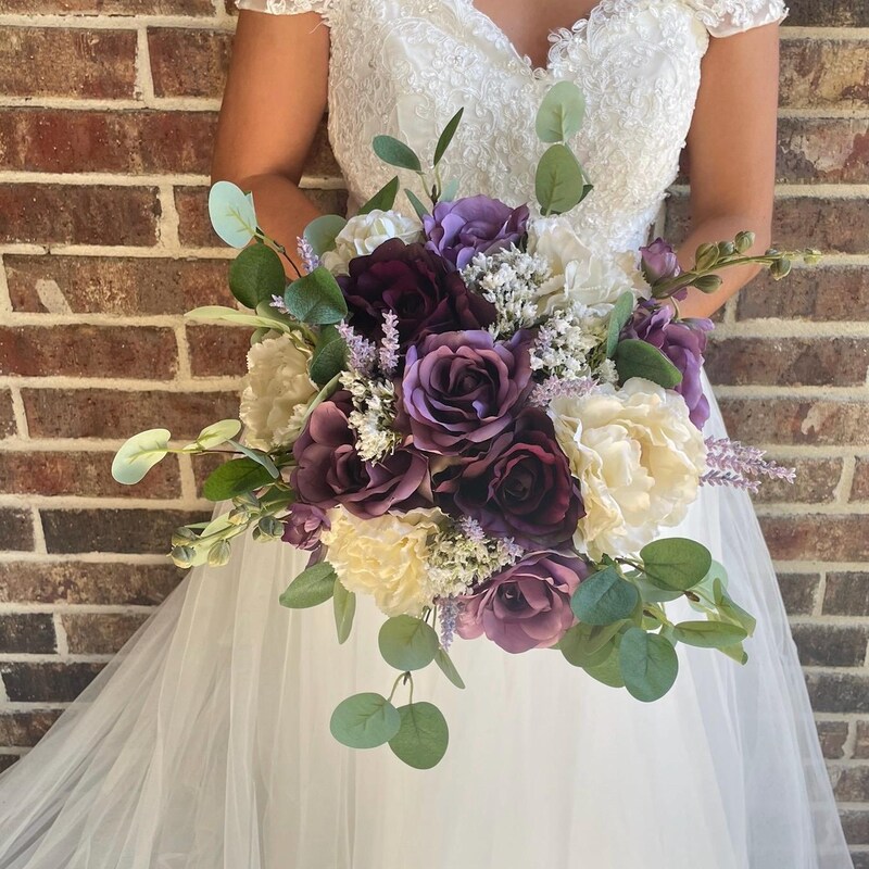 Plum Wedding Bouquet - Etsy