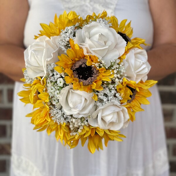 White Rose Bouquet - Etsy