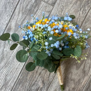 Light Blue & Sunflower Bouquet - Etsy