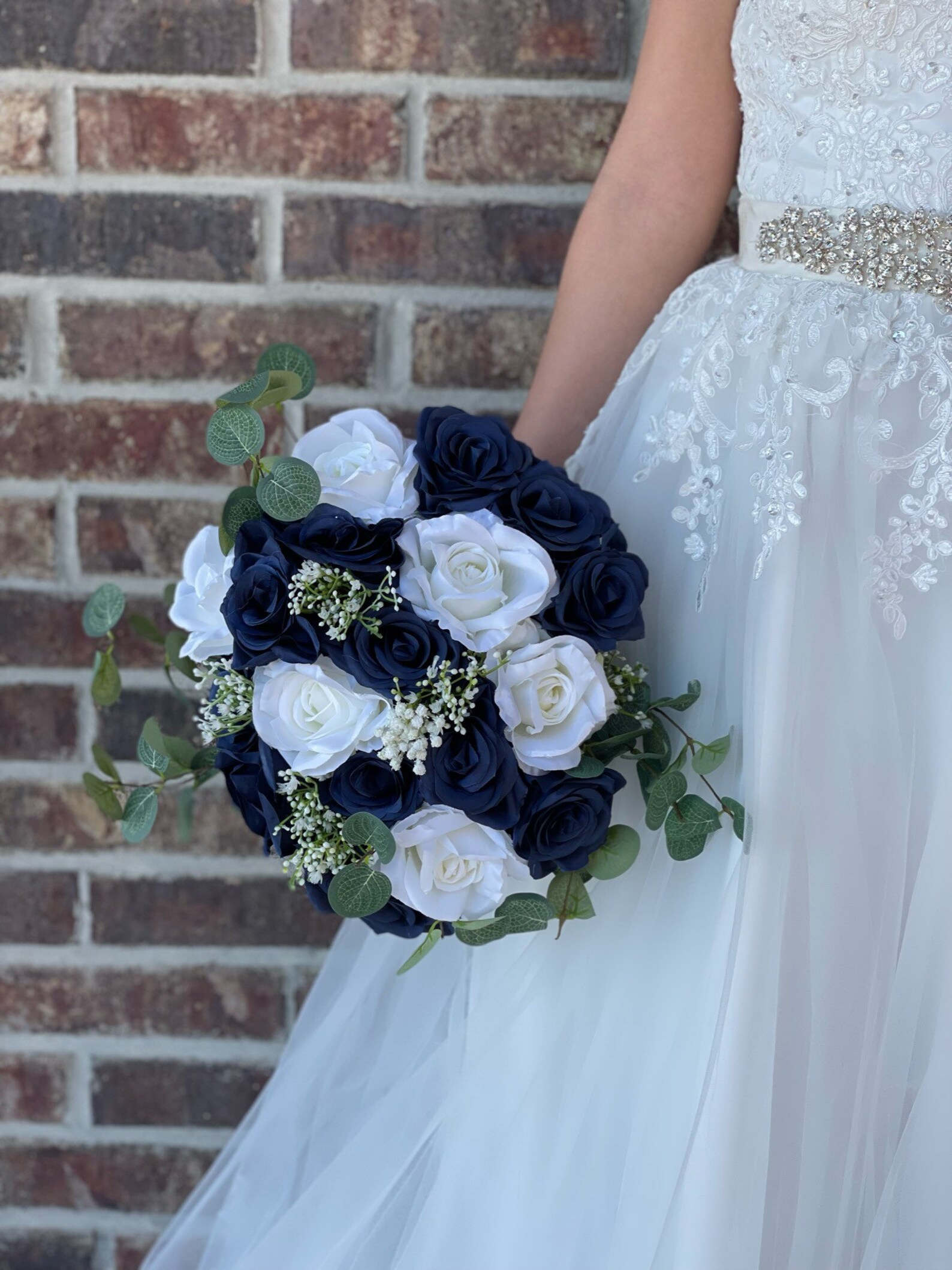Navy Blue and White Roses Roses Navy Blue Wedding Navy Blue and White ...