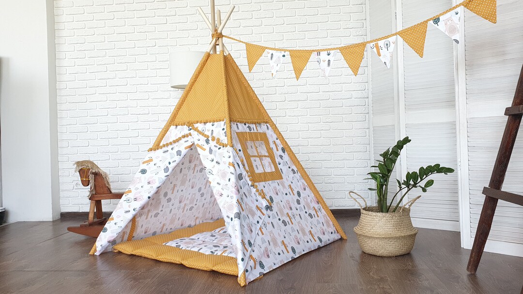 Kids Teepee, Teepee Tent, Play Tent, Kids Tent, Wigwam, Playhouse ...