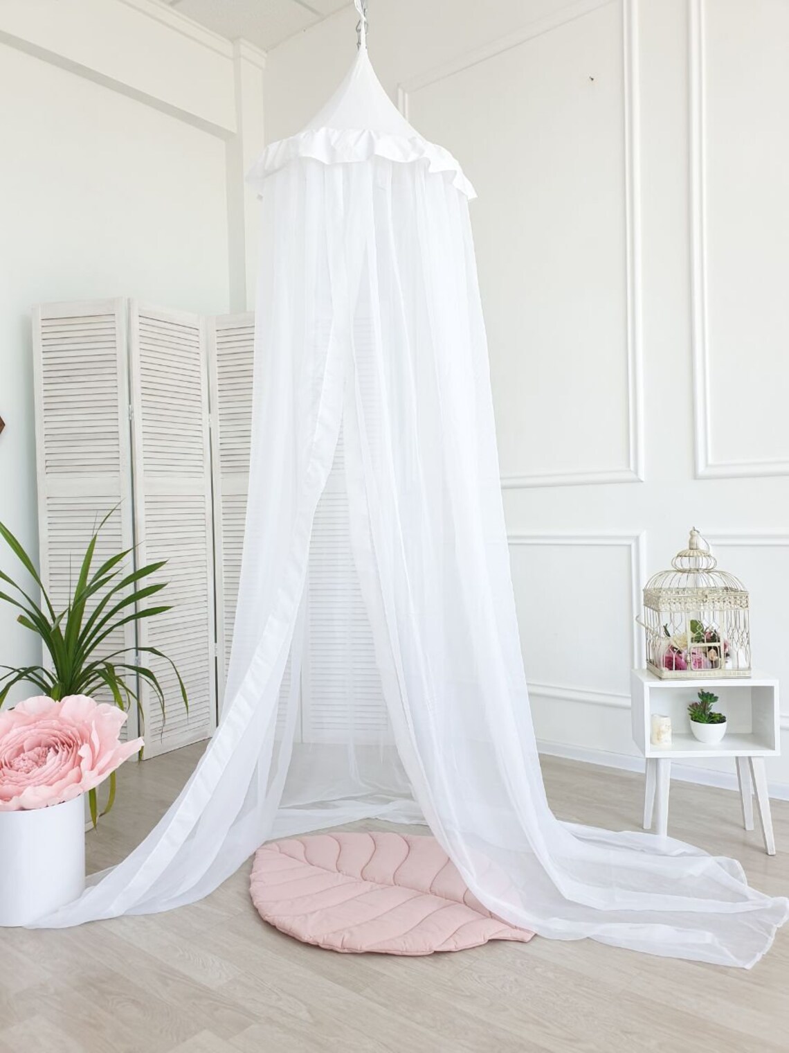 Chiffon Canopy nursery canopy white color canopy canopy | Etsy