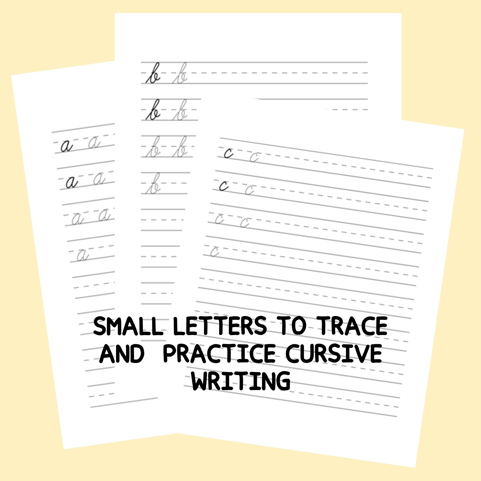 Cursive Capital Letter Practice Sheets, Set 2 of 5, Write in Cursive ...
