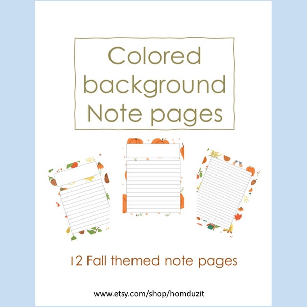 Fall Printable Stationery - Etsy