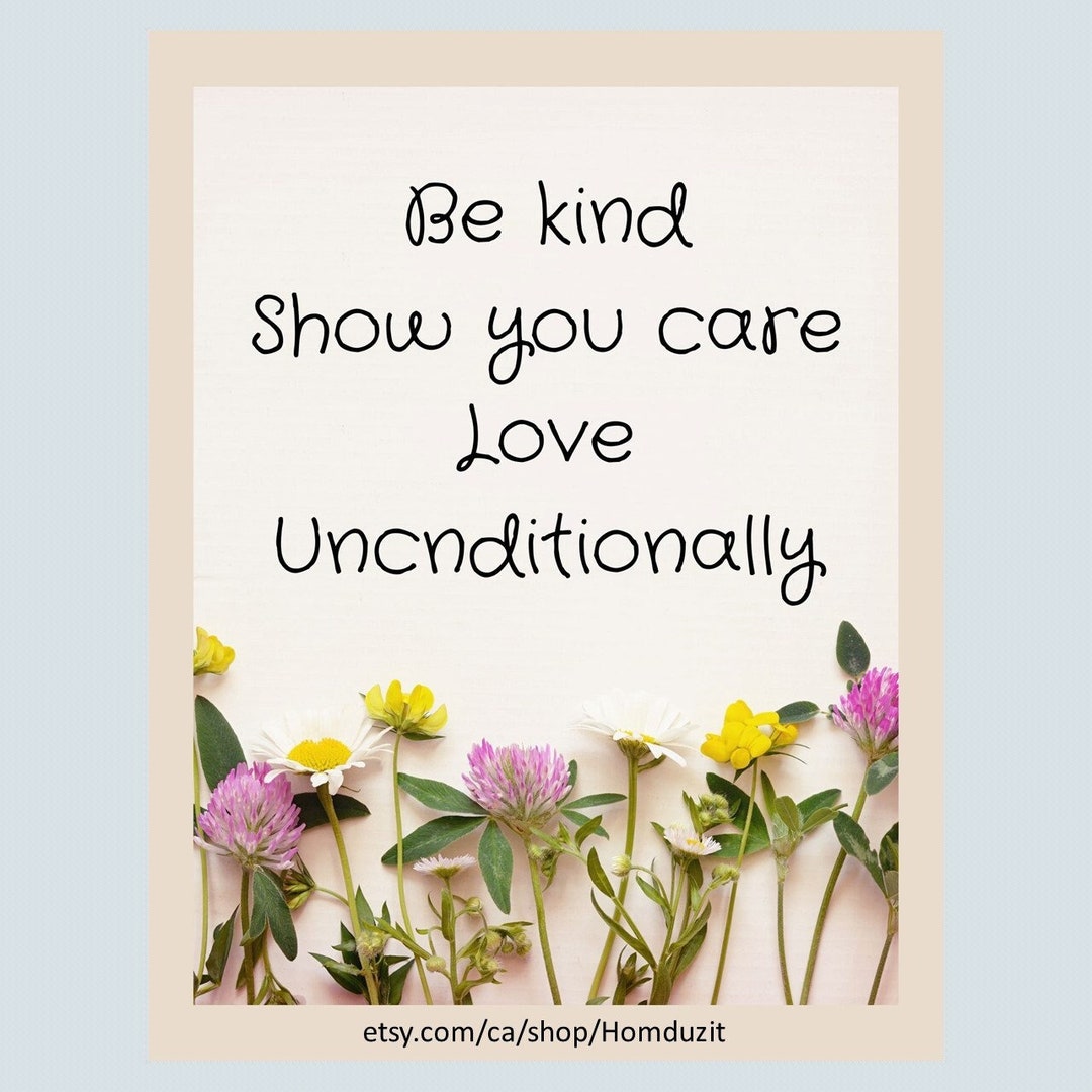 Be Kind, Printable Inspirational Quotes Wall Art, Simple Inspiration ...