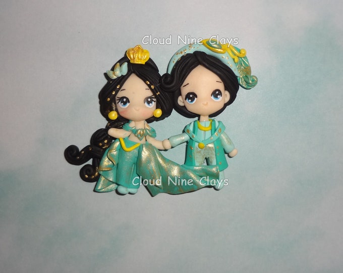 Jasmine Princess and Prince Couple and the Clay Doll Flat Back ...