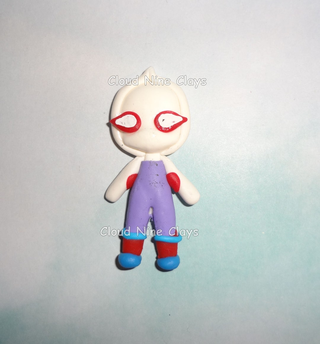 Spider Girl Gwen Hero Character Clay Doll Bow Center Flat Back ...