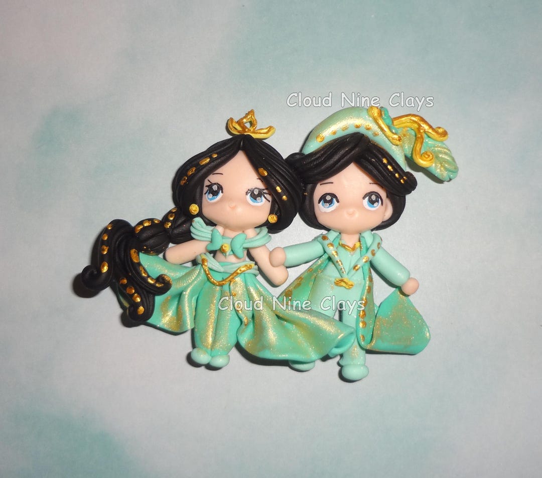 Jasmine Princess and Prince Couple and the Clay Doll Flat Back ...