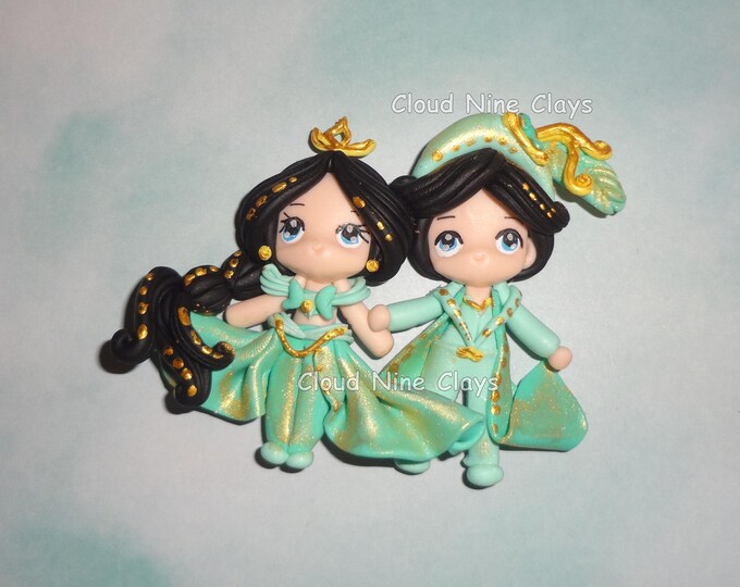 Jasmine Princess and Prince Couple and the Clay Doll Flat Back ...