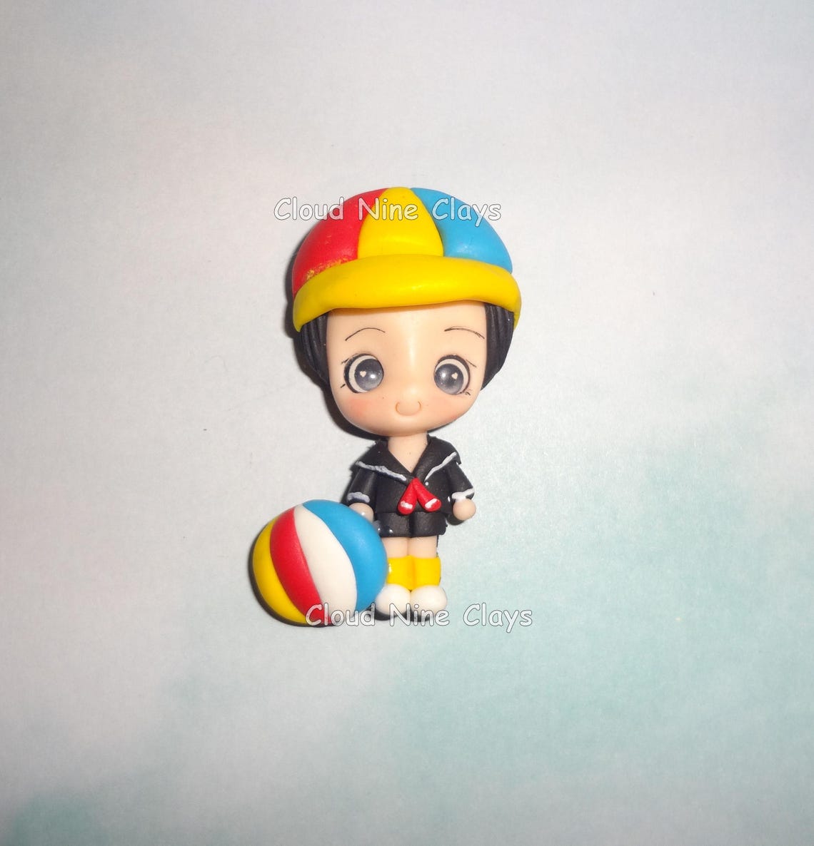 El Chavo Friend Quico Ball Hat Character Clay Doll Flat Back ...