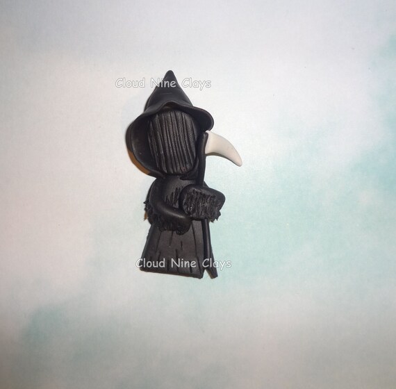 Grim Reaper Horror Character Halloween Clay Doll Bow Center - Etsy