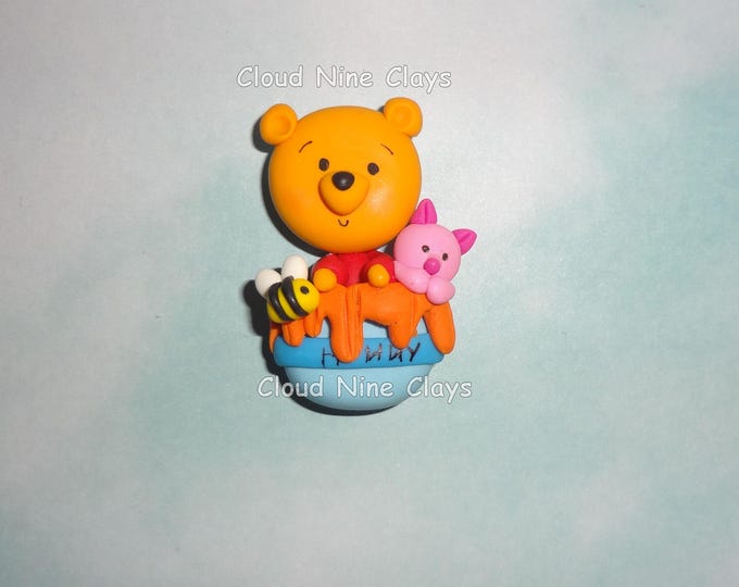 Bear Honey Pot Bee Pig Friend Clay Doll Flat Back Embellishment Crafts ...