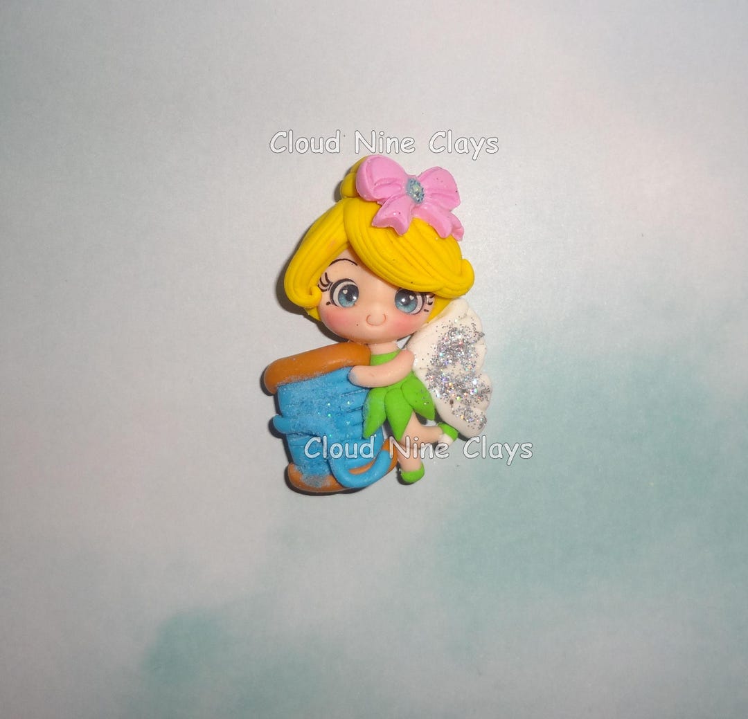 Princess Tink Fairy Thread Sewing Clay Doll Flat Back Embellishment ...