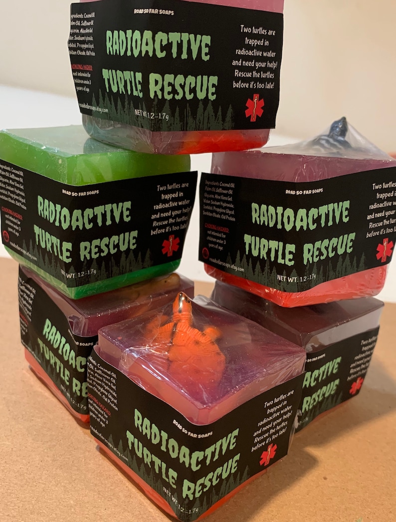 RADIOACTIVE TURTLE RESCUE Kids Soap Turtle Soap Party - Etsy