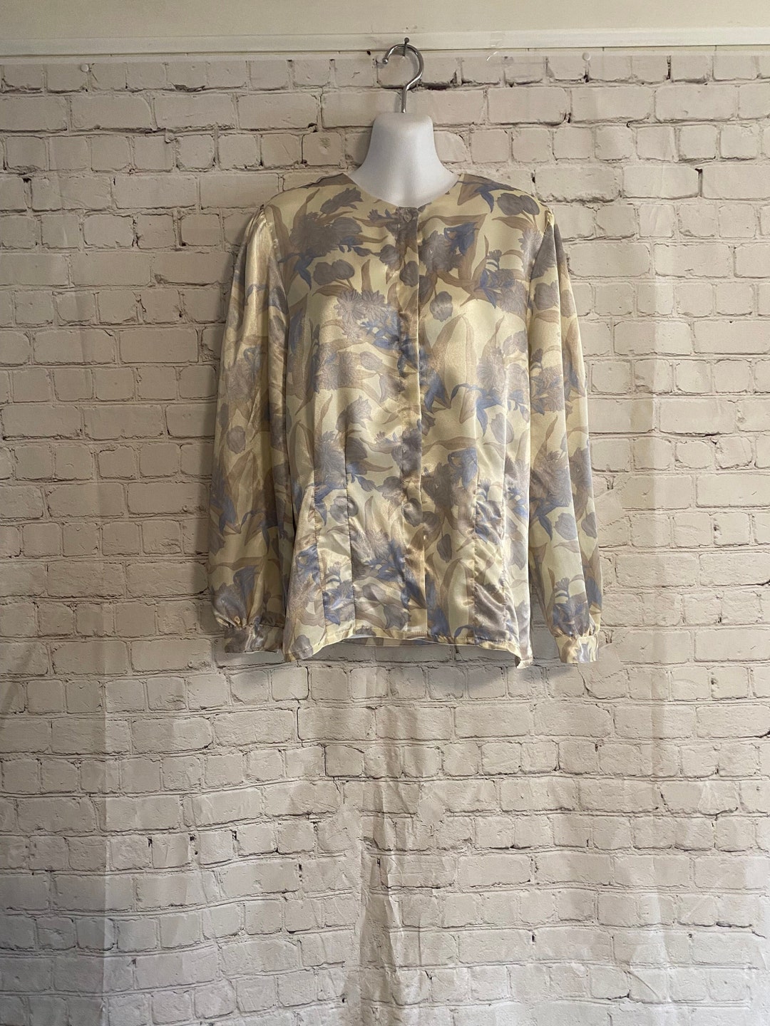 Vintage Susan Hutton Long Sleeve Floral Button up Blouse Size 12 - Etsy