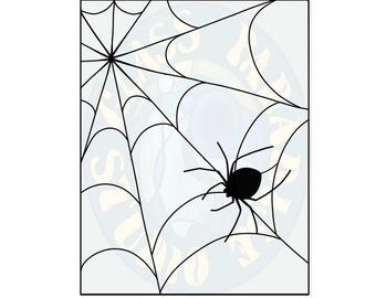 Spider Web Stained Glass Pattern - Etsy