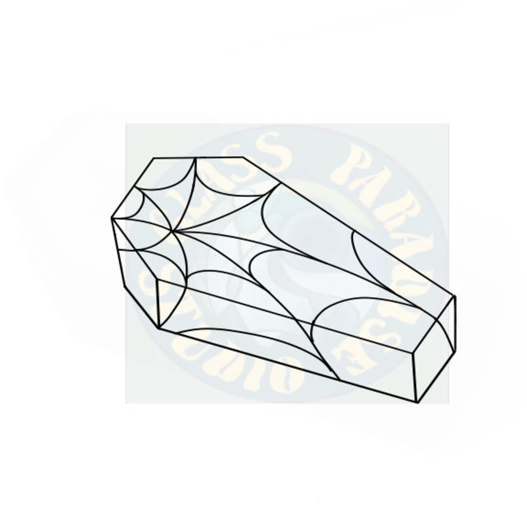 Spider Web Coffin Stained Glass Pattern Pdf Digital File | Digital ...