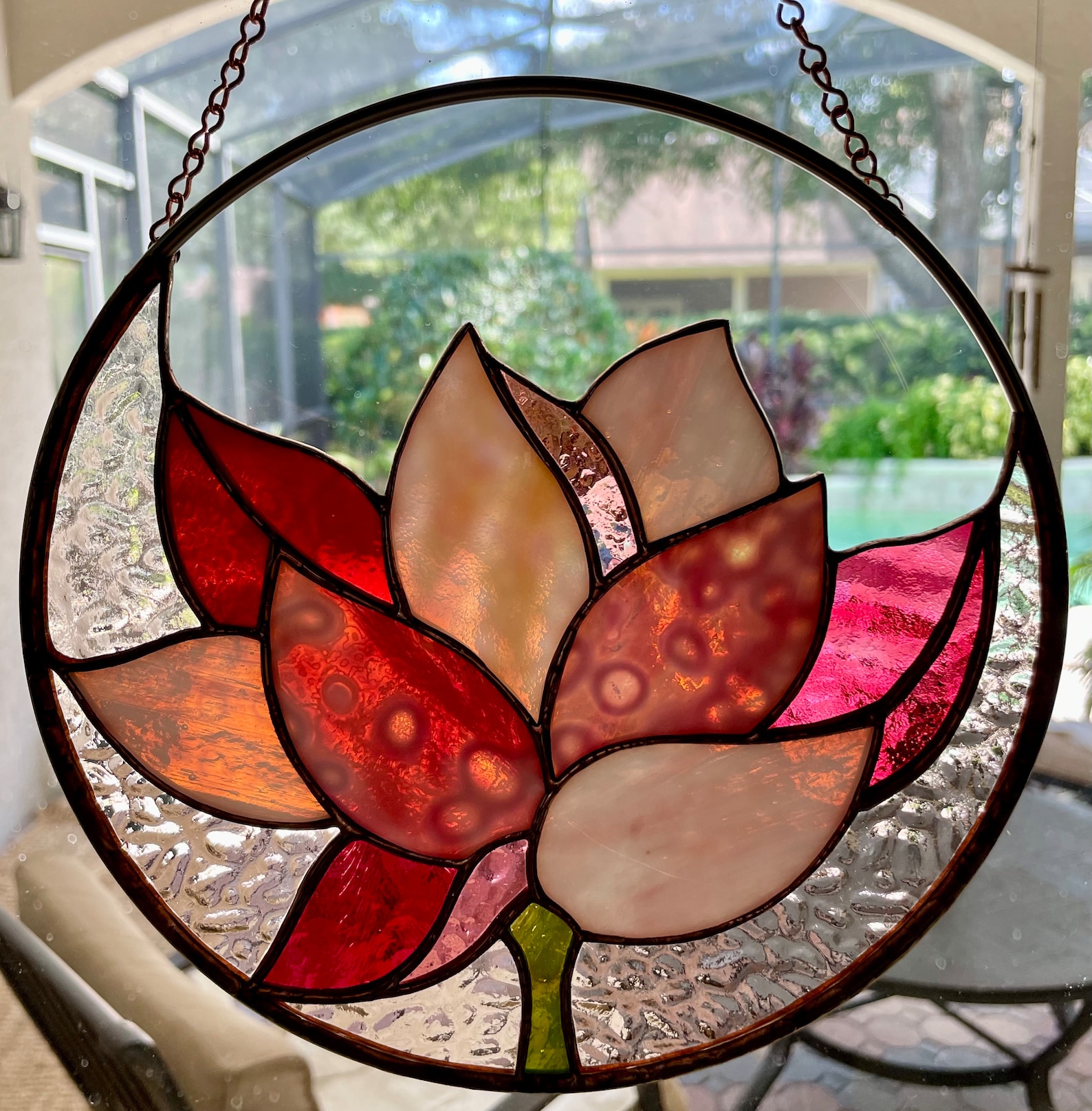 Lotus Blossom Stained Glass Pattern PDF Digital File - Etsy