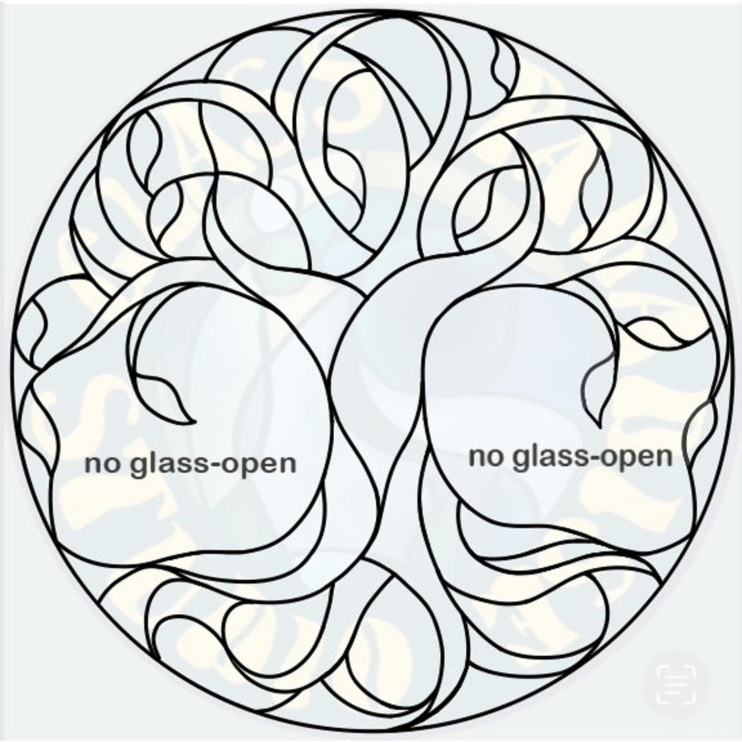 Tree of Life 2 Stained Glass Pattern PDF Digital File | Stained Glass ...