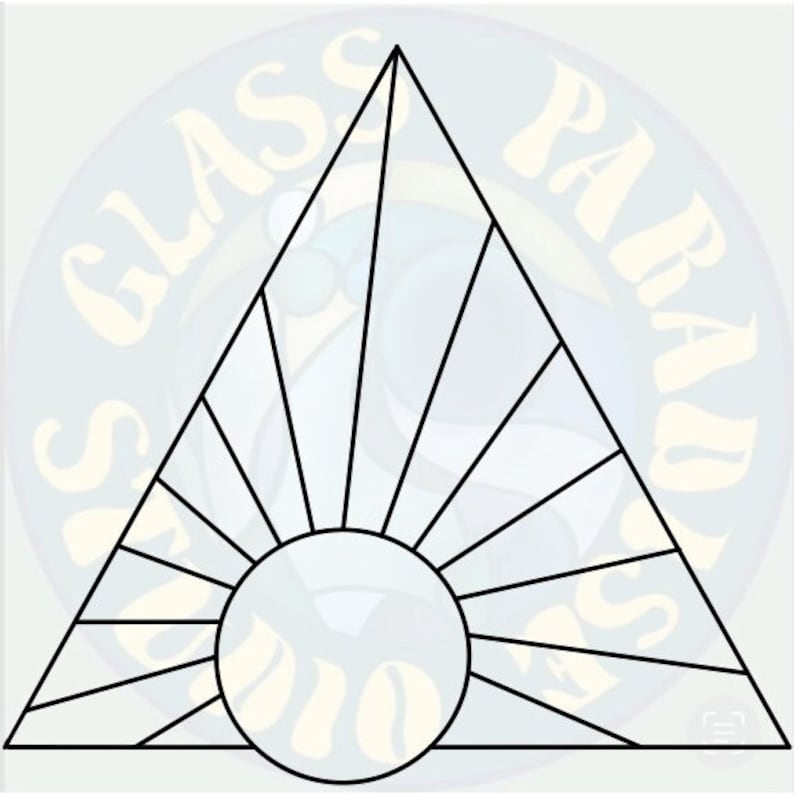 Sun Triangle Stained Glass Pattern PDF Png Digital File - Etsy