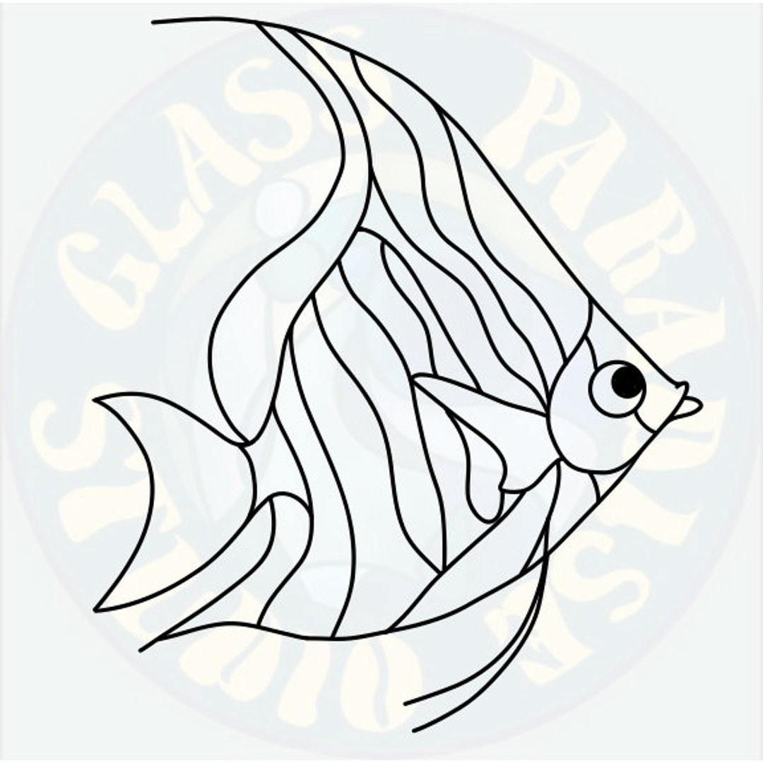 Bannerfish Stained Glass Pattern Digital File PDF - Etsy