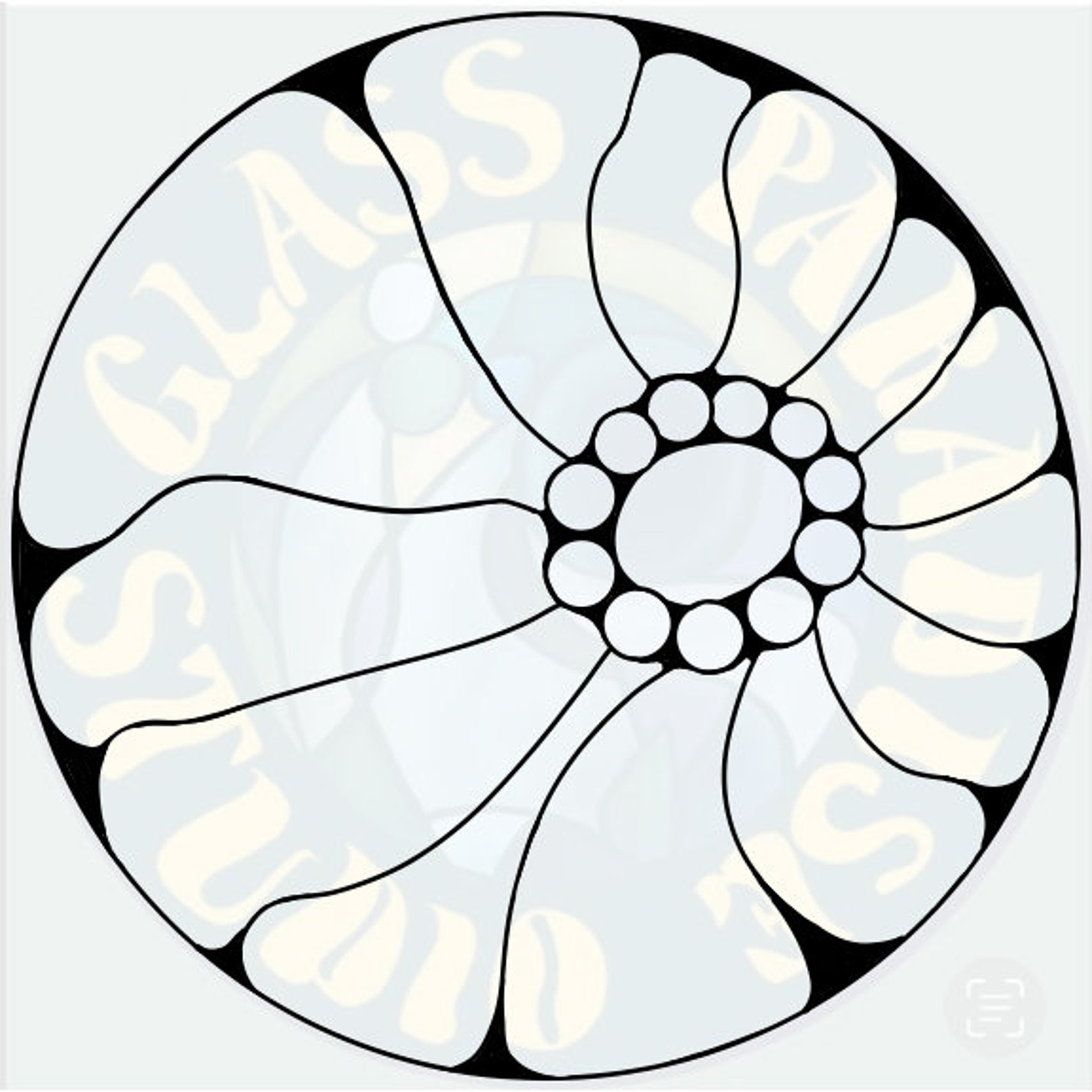 Wallflower Stained Glass Pattern PDF/PNG Digital File - Etsy