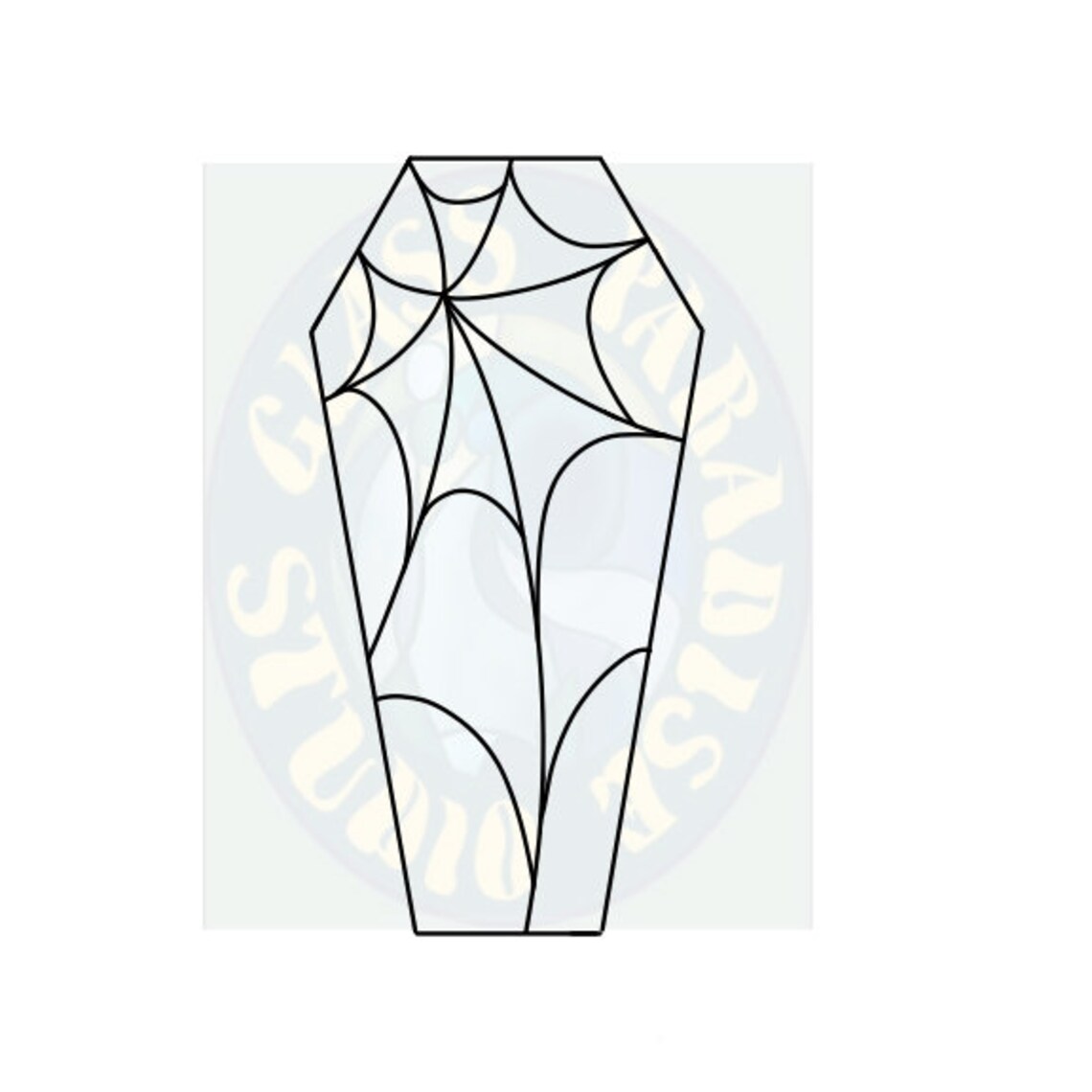 Spider Web Coffin Stained Glass Pattern Pdf Digital File | Digital ...