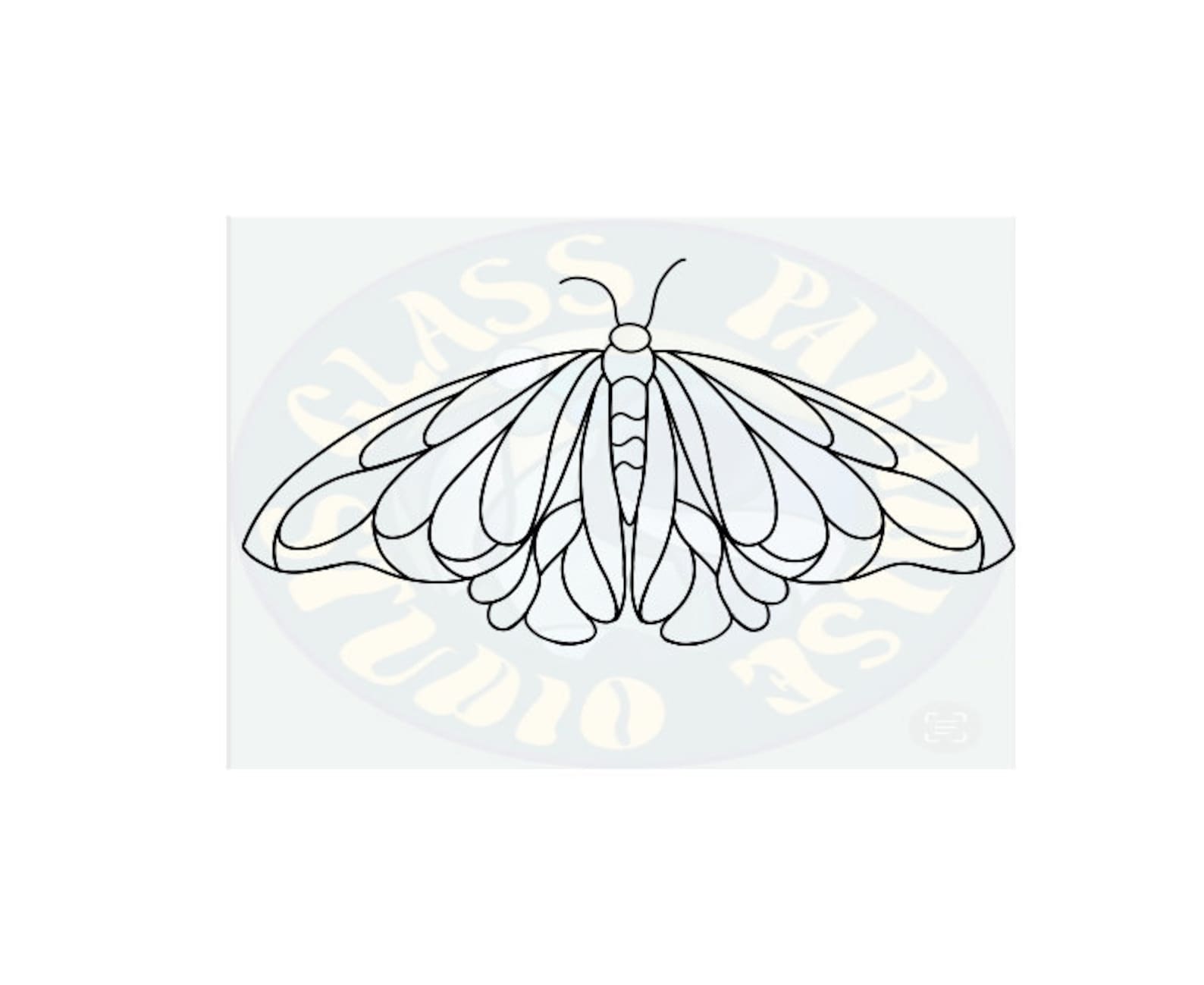 Butterfly Moth Stained Glass Pattern PDF Digital File - Etsy