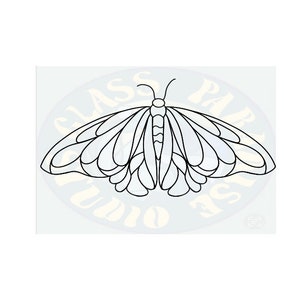 Butterfly Moth Stained Glass Pattern PDF Digital File - Etsy