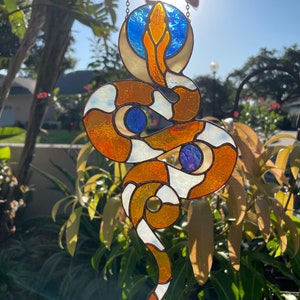 Lunar Snake Stained Glass Pattern Digital File PDF & PNG - Etsy