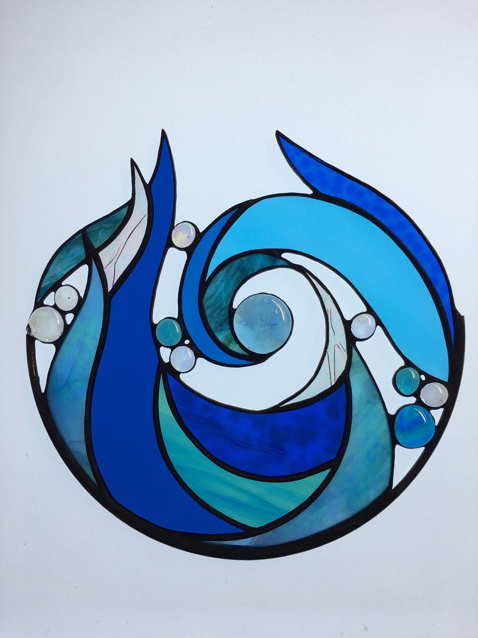 The Wave Stained Glass Pattern PDF PNG Digital File - Etsy UK