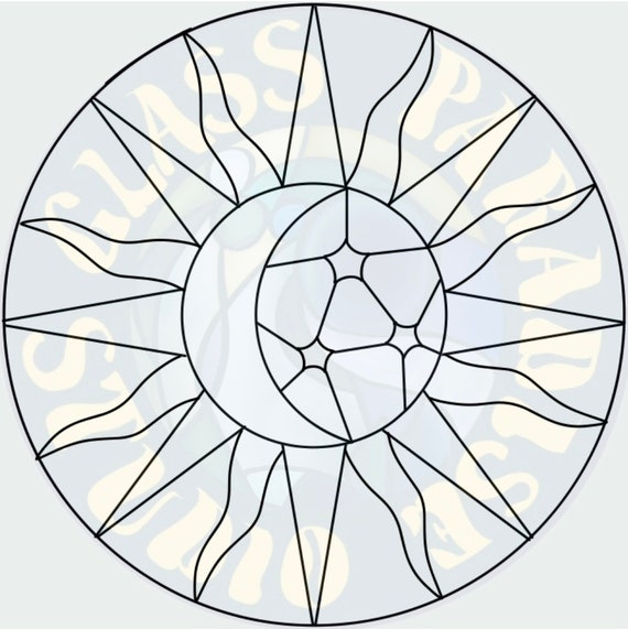 Sun Stained Glass Printable Pattern
