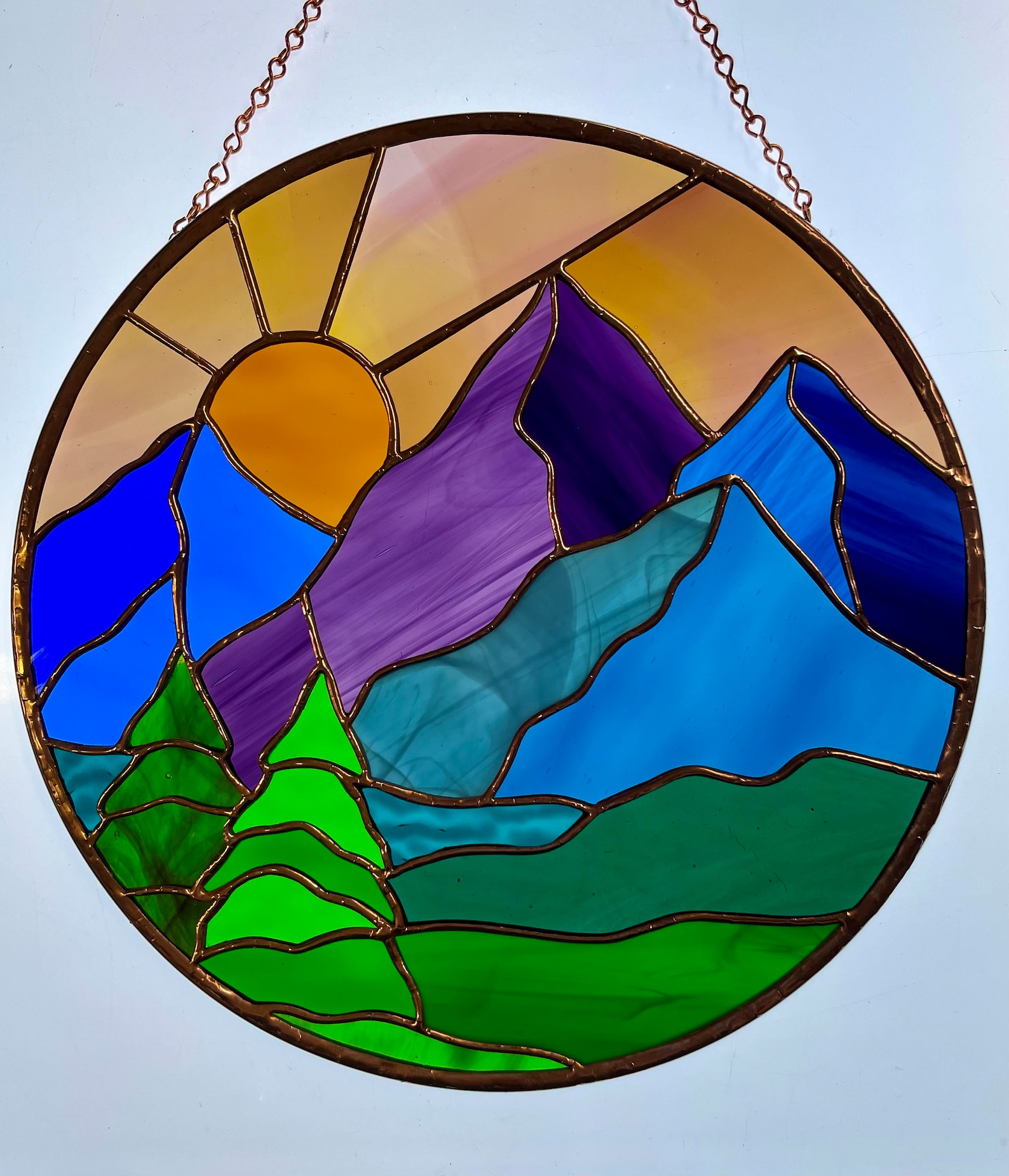 Mountain Stained Glass Pattern PDF Digital File - Etsy