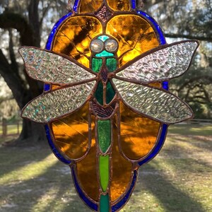 Dragonfly Stained Glass Pattern PDF, Jpeg, and Png Digital File - Etsy