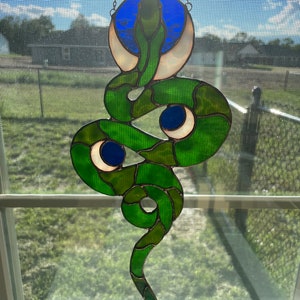 Lunar Snake Stained Glass Pattern Digital File PDF & PNG - Etsy