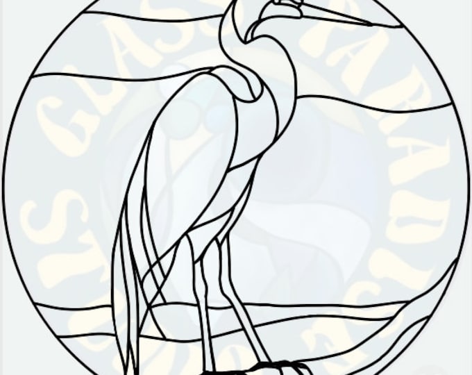 STAINED GLASS PATTERN, Sandpiper Stained Glass Pattern, Digital ...