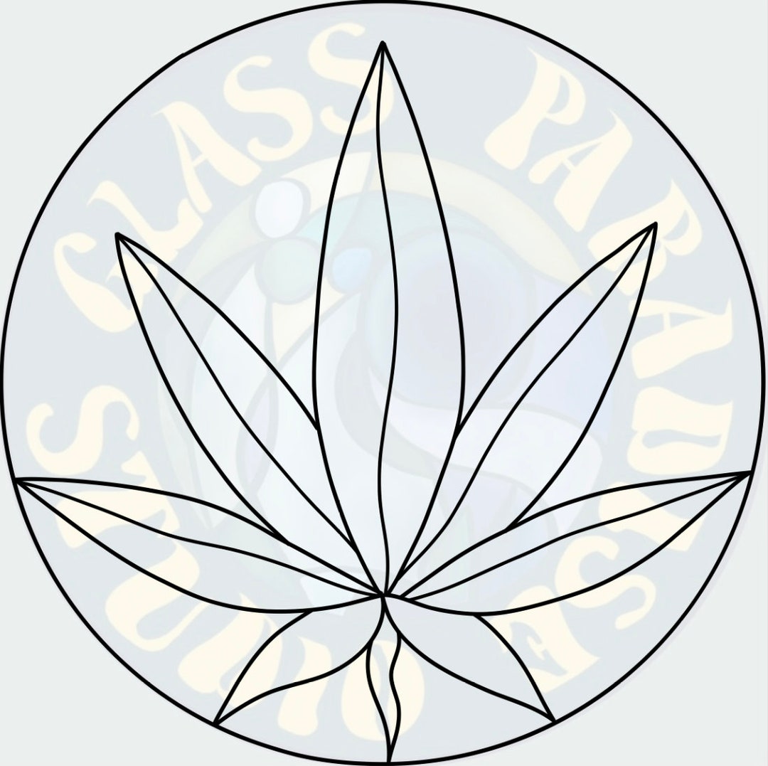 Marijuana Leaf Stained Glass Pattern PDF Digital File - Etsy
