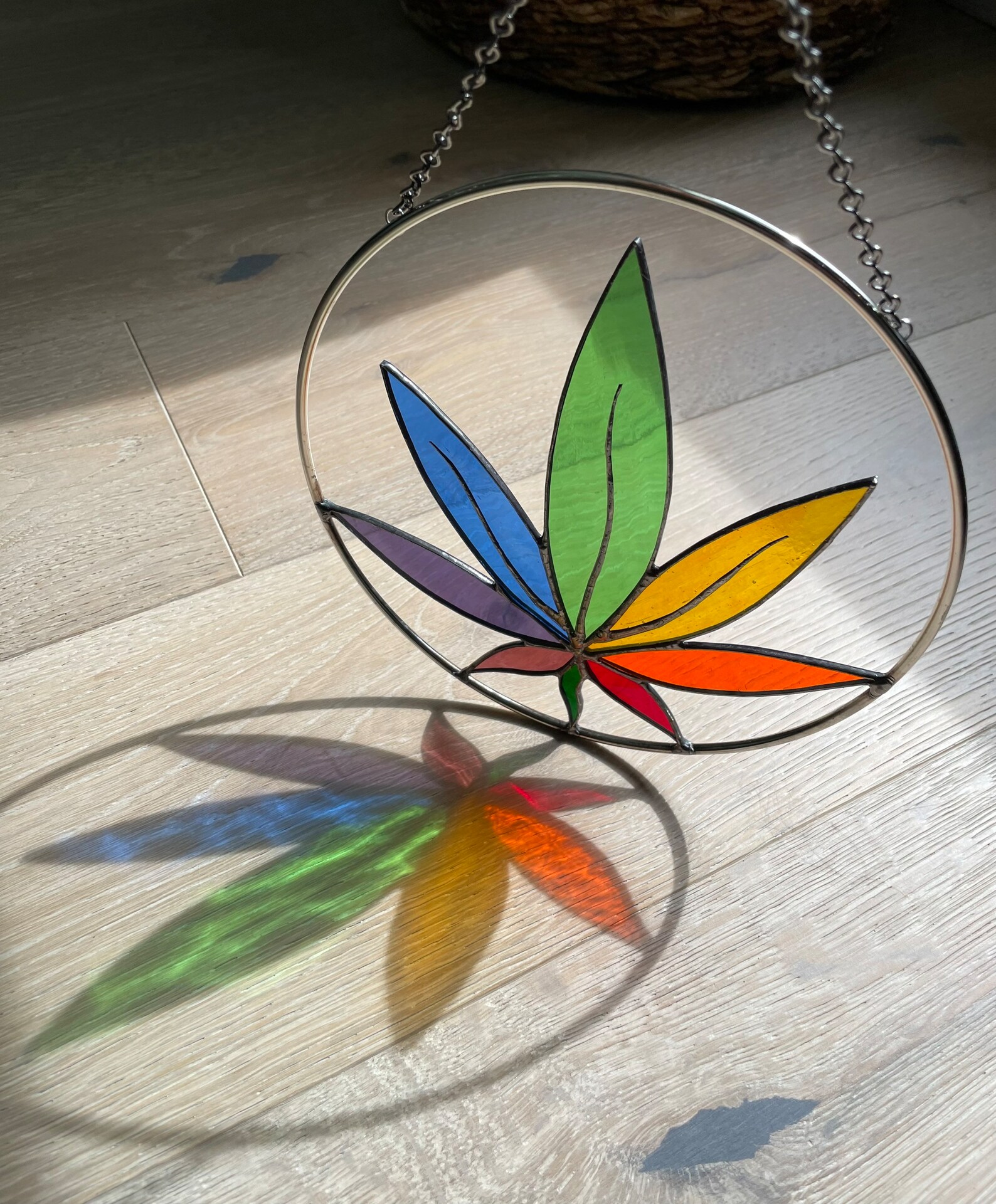 Marijuana Leaf Stained Glass Pattern PDF Digital File - Etsy