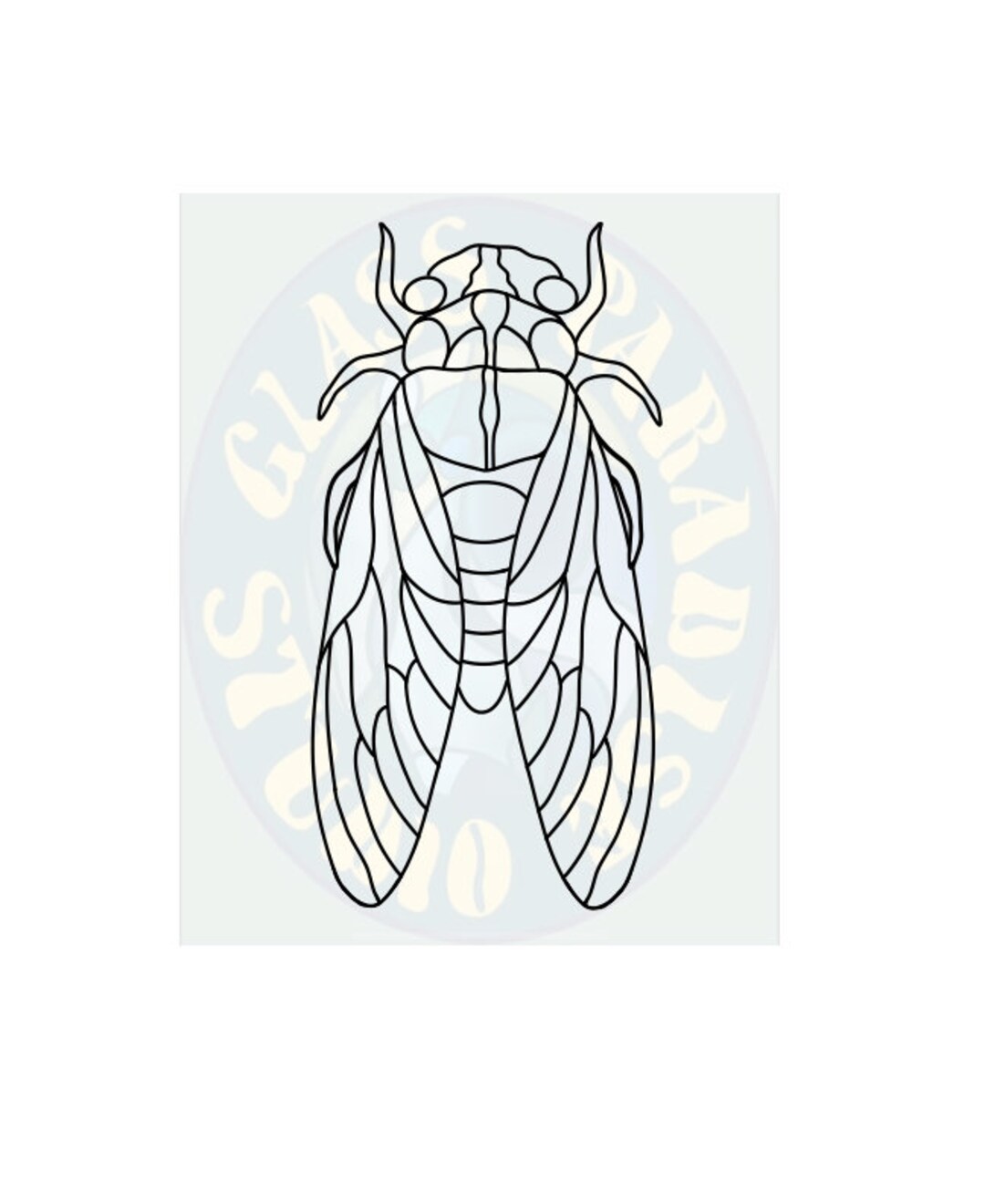 Cicada Stained Glass Pattern PDF /JPG Digital File - Etsy